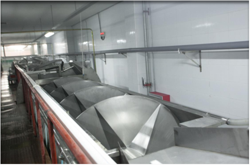 Pre-chilling Processing Section - water chilling & dewatering - Poultry ...